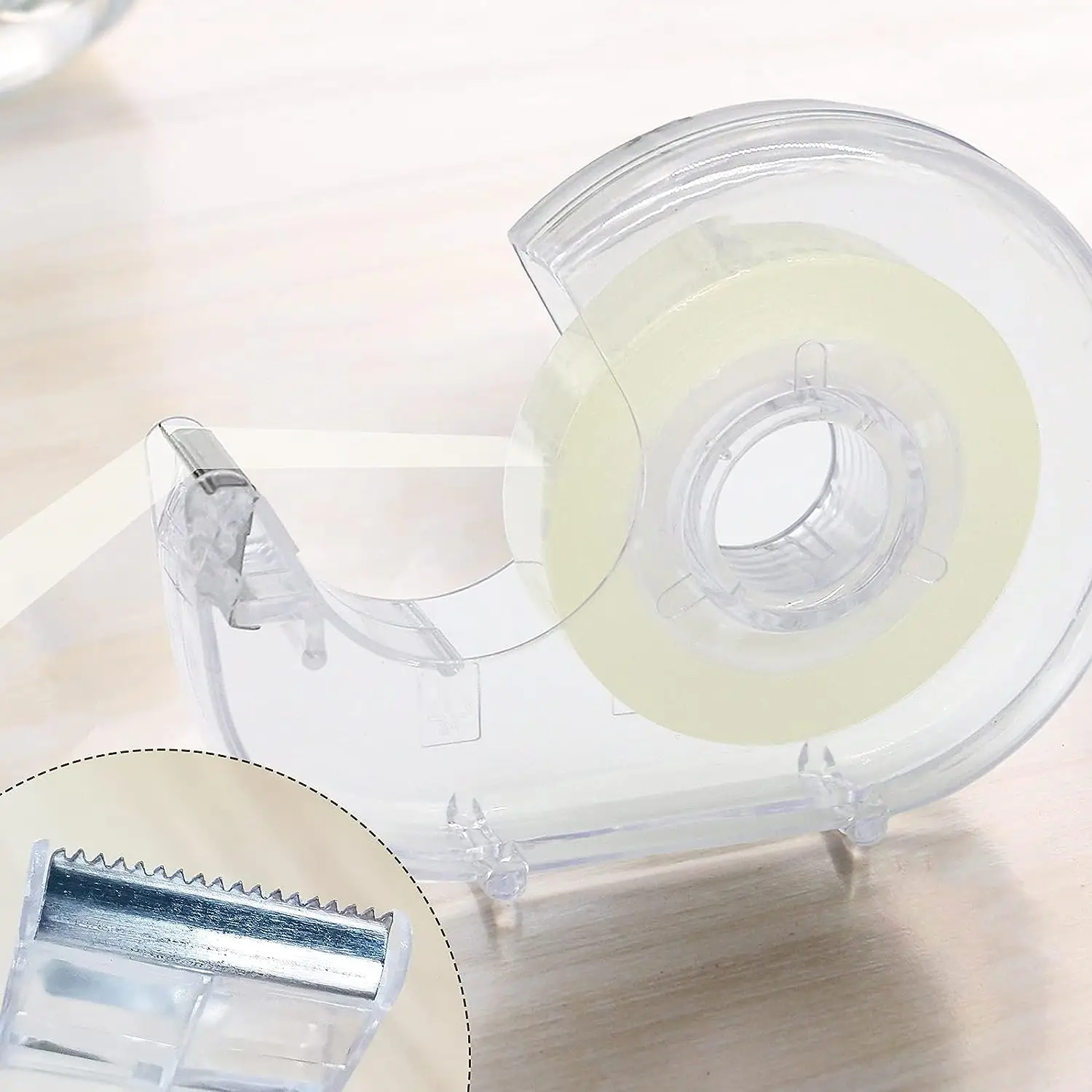 Eco-Friendly Office Stationery Cute Mini Clear Plastic Tape Dispenser ...