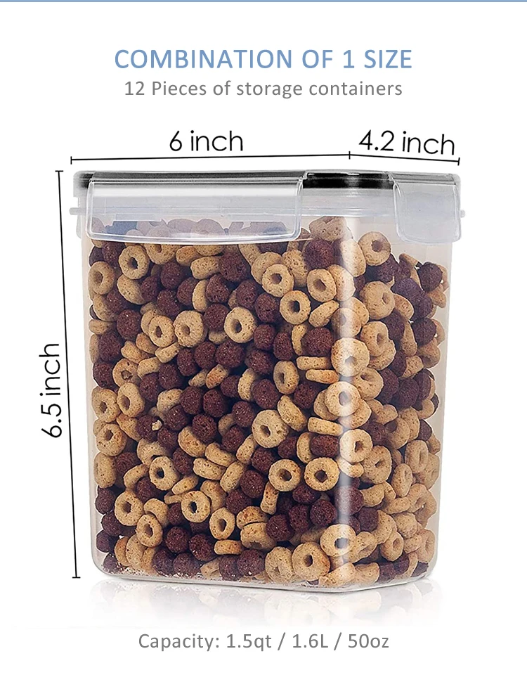 12pcs PP Food Storage Containers - Airtight & Eco-friendly
