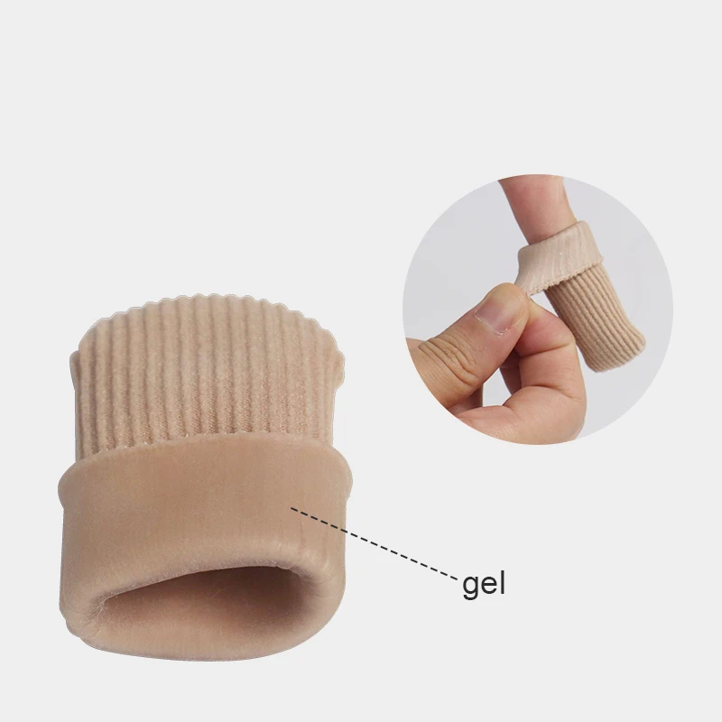 Gel Lining Fabric Toe Caps Sleeve Ballet Dancer Toe Protector ...