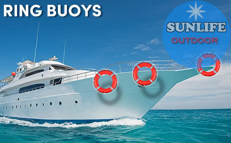 Boat Safety Throw Rings With Reflective Tape & Grab Lines,Orange ...
