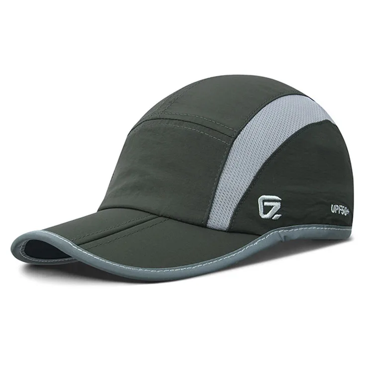 Custom Mesh Running Striped Sport Cap Unstructured Waterproof Outdoor ...
