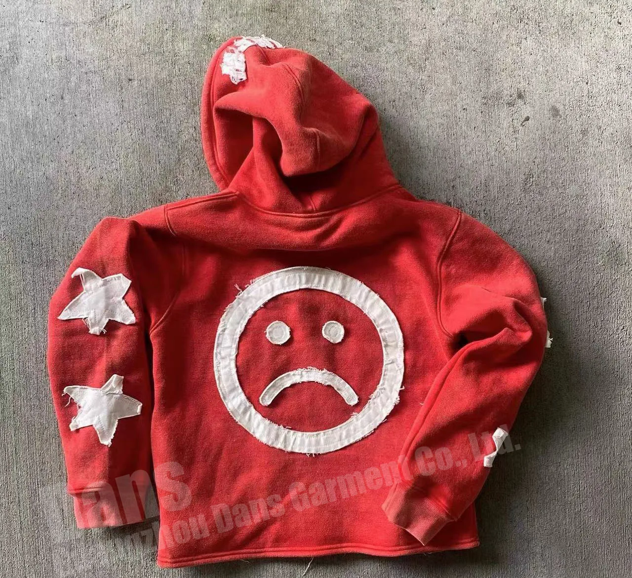 Custom Logo Distressed Embroidery Patch Applique Heavyweight Fleece 100 ...