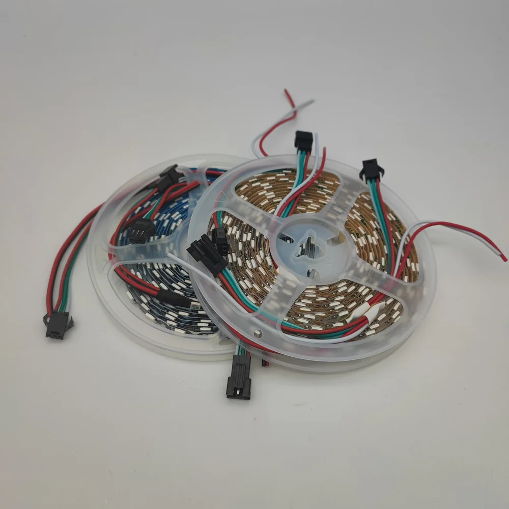 6mm Full Color Led Strip Ws2812b 60leds/m Rgb Addressable Flexible Spi Strip Light 5v Digital S ...