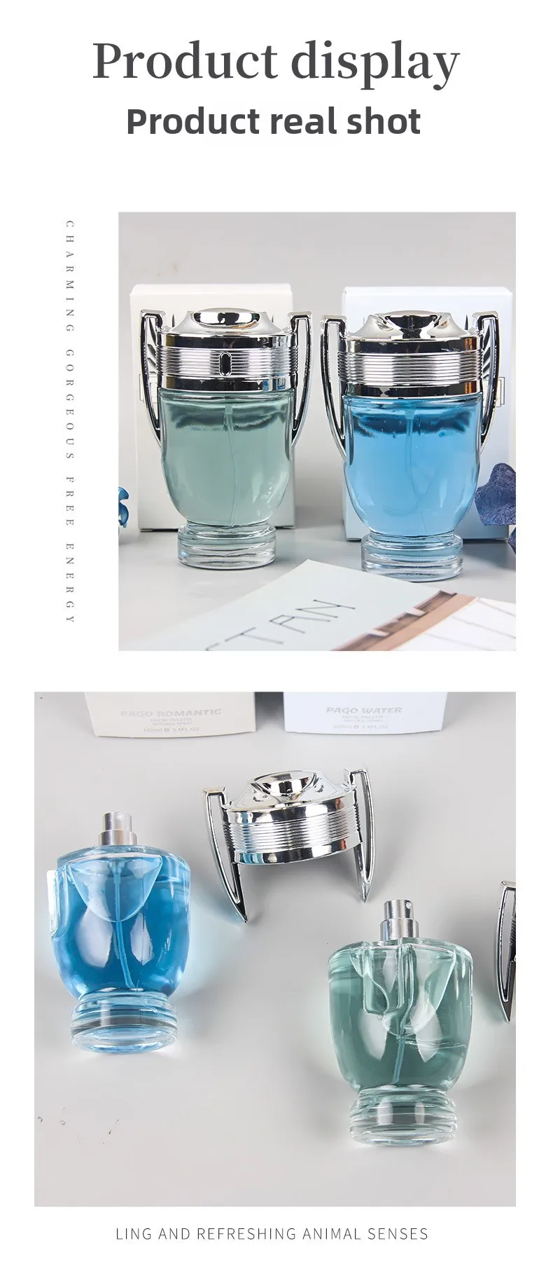 High Quality Invincible Brave Silver Trophy 100ml Woody Cologne Perfume ...