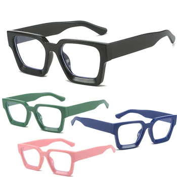 Thick Frame Prescription Glasses Frame Oversized Square Computer Women ...