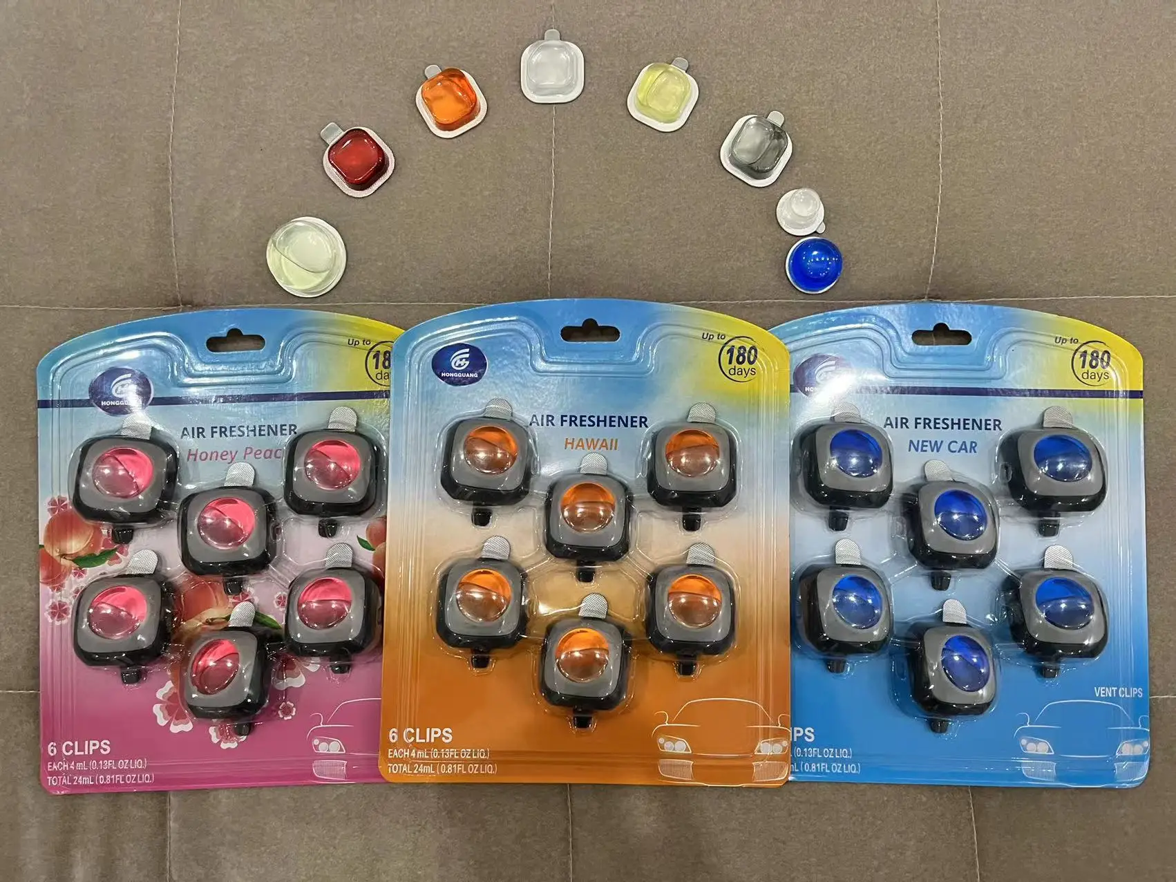 6 Packs NEW CAR Flavor Refill - Long Lasting Air Fresheners