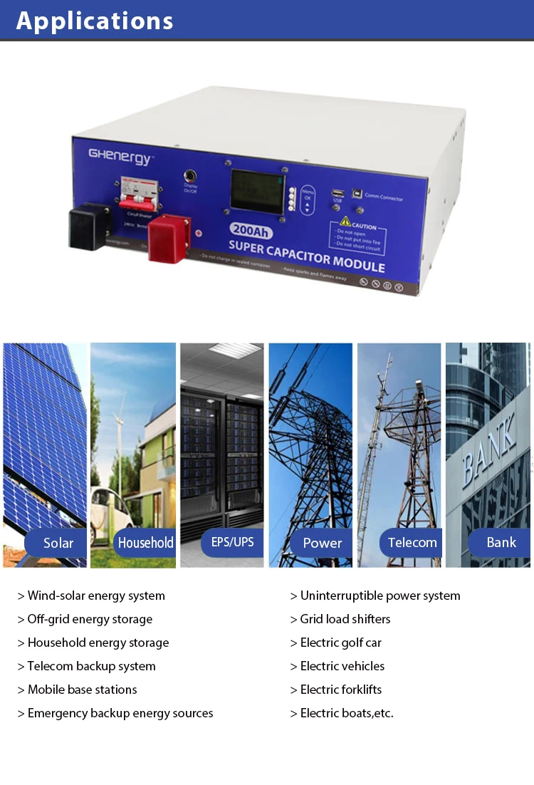 Rechargeable Graphene Supercapacitor 10KW Rack Mount Energy Storage ...