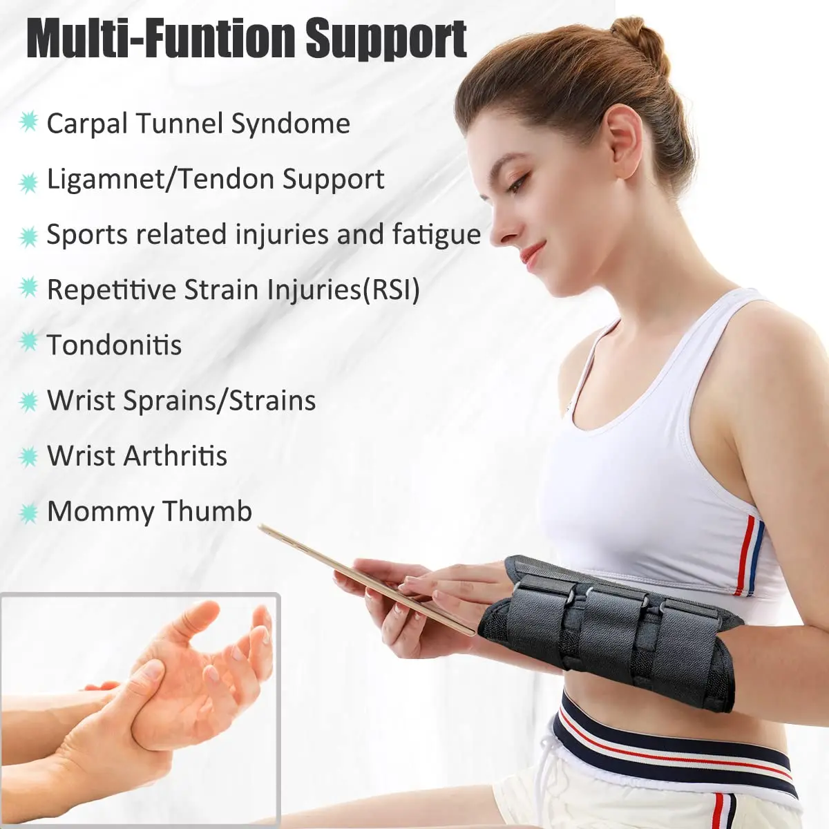Hkjd Wrist Night Sleep Support Brace Orthopedics Carpal Tunnel Wrist ...