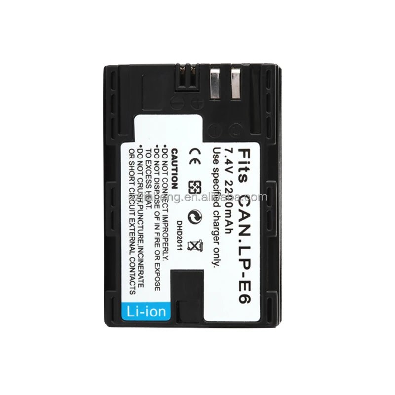 JHTC LP-E6 Battery 2200mAh for Canon EOS 5DS 5D 6D 7D 60D 60Da EOS 70D ...