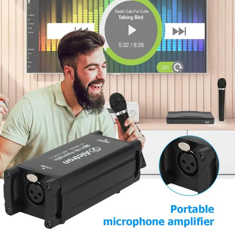 Alctron Portable Anti Drop Buffer Microphone Amplifier Booster Aluminum ...