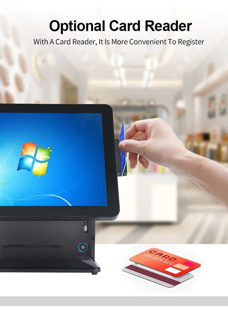 Dual 15.6-Inch Wireless All-In-One POS System Android Handheld Screen ...