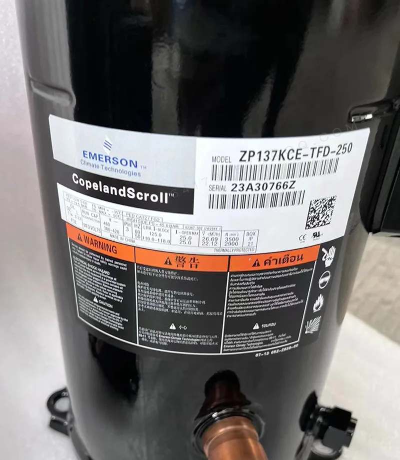 ZP137KCE-TFD-250 Copeland Scroll Compressor R410A - 12 HP