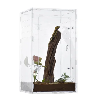 Tall High Transparent Acrylic Arboreal Reptile Cage Tarantula Spider ...