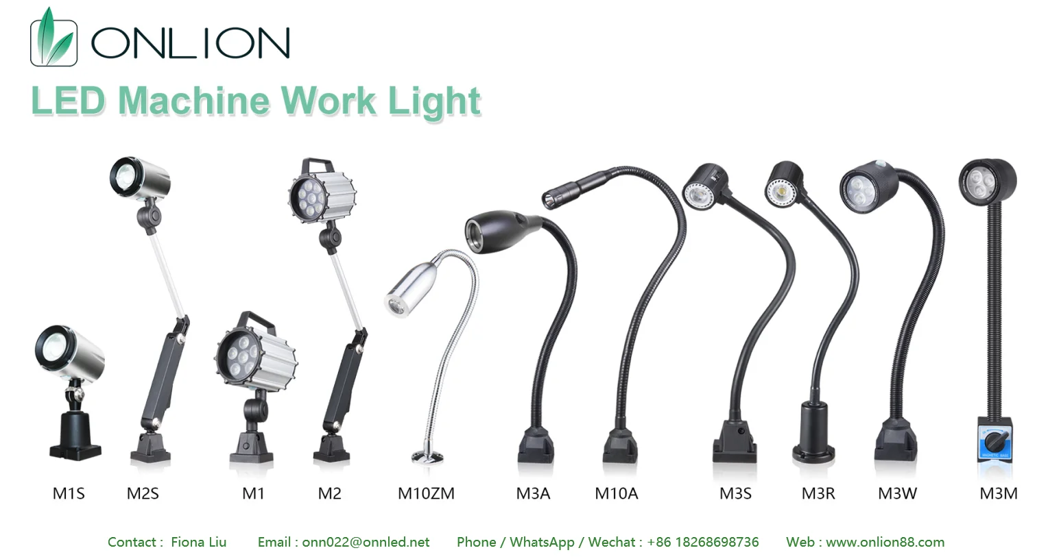 ONN-M2 7W/9.5W Flexible LED Work Light IP65 for CNC Machines