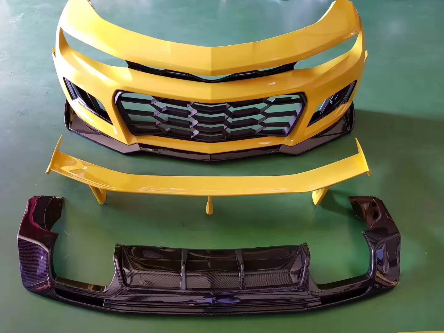 2017 Chevrolet Camaro ZL1 Style Body Kit - Front Bumper & Hood Spoiler