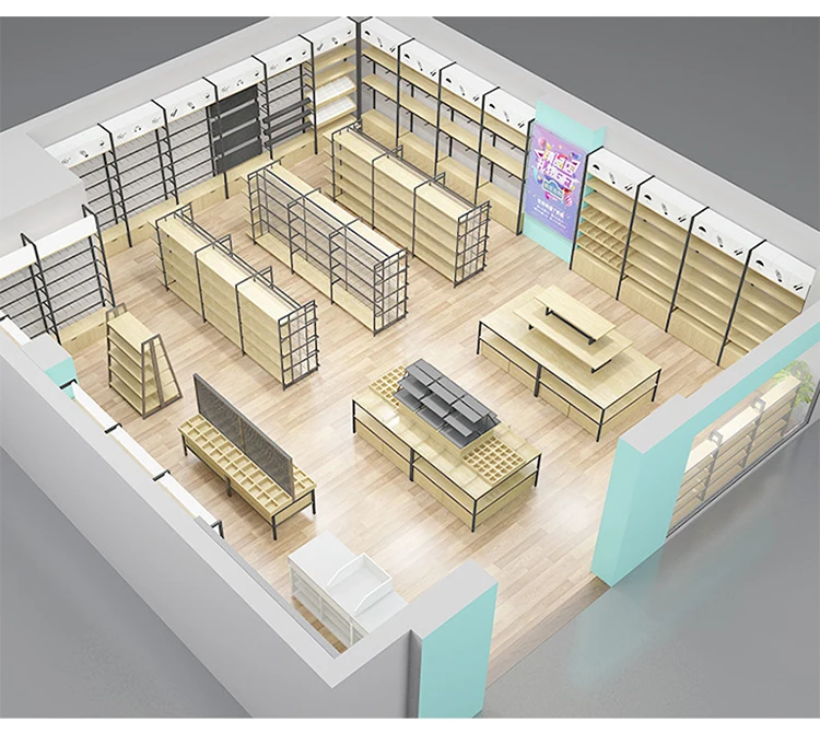 Customized Shelf Cosmetics Display Cabinet Beauty Store Shelf Display ...