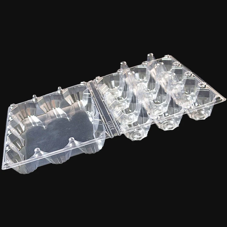 12 Holes Pvc Pet Transparent Rectangular Plastic Blister Egg Tray ...