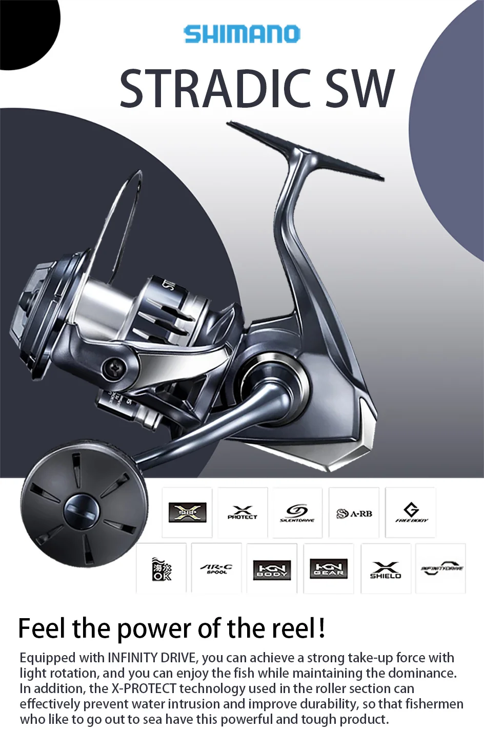 2020 SHIMANO STRADIC SW Spinning Fishing Reels 4000-10000 6+1BB Max ...