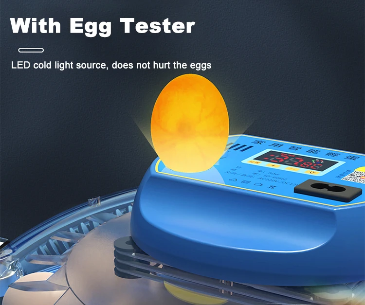 Home Use Dual Power Capacity 80 Egg Automatic Incubator Hatching Eggs ...