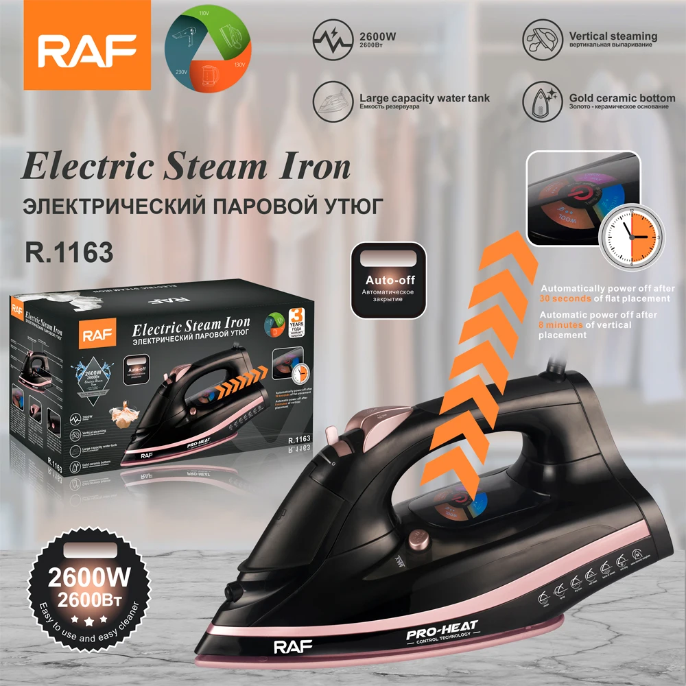 Raf Wholesale Electric Steam Iron - 2600W Vertical Steaming