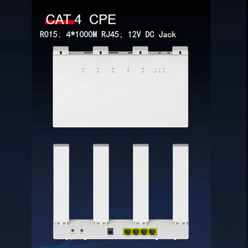 150mbps 4g Wifi Router Wps Button 4 Rj45 Port Cat4 Cpe Router 4g With ...