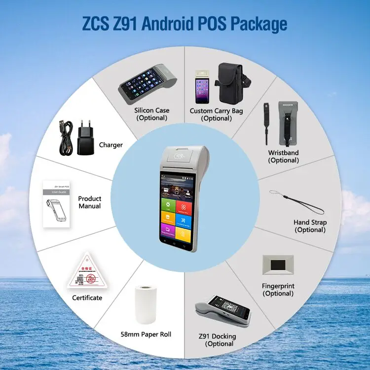 Cheap Price Portable 4g Android Pos Zcs Z91 Ticketing Pos System With ...