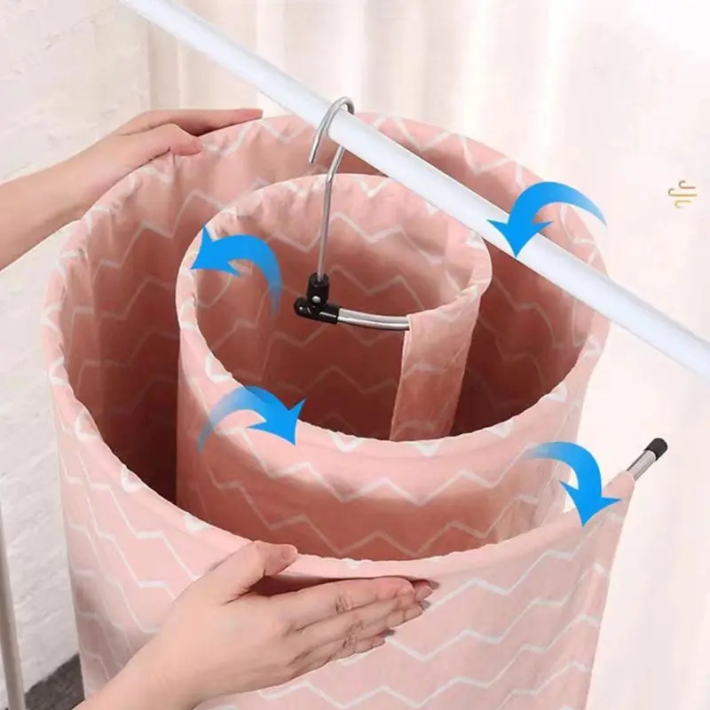 New Arrival Foldable Stainless Steel Hollow Round Hanger Spiral Hanger ...