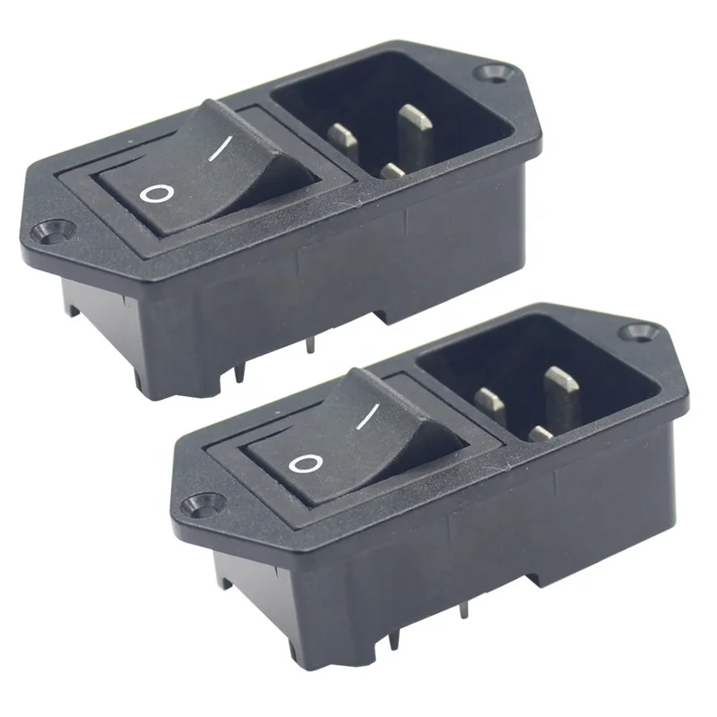 Ac 콘센트 소켓 250v 20a 블랙 스크류 마운트 C20 남성 커넥터 소켓 스위치 - Buy Iec C20 Ac Inlet ...