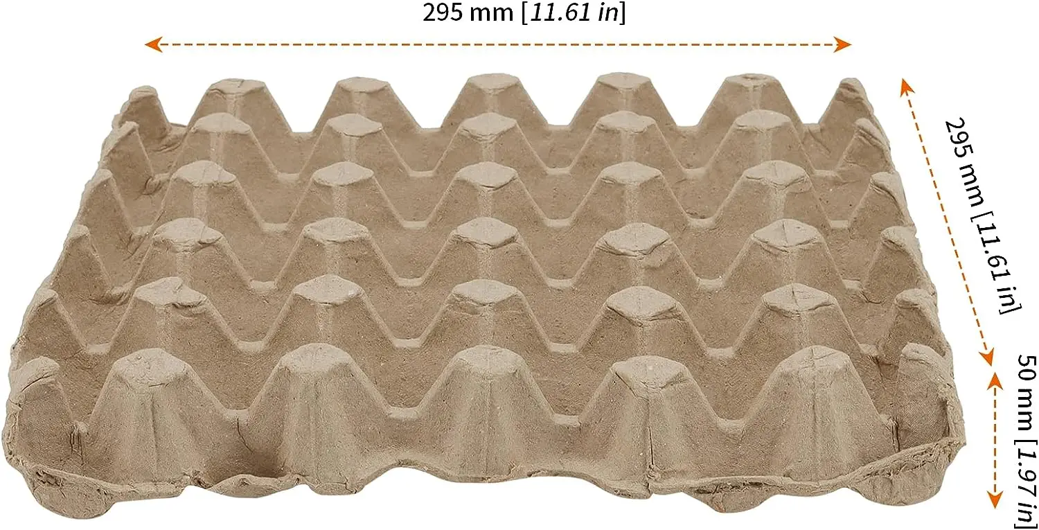 Sustainable Egg Cartons - 120 Pack of Biodegradable Flats