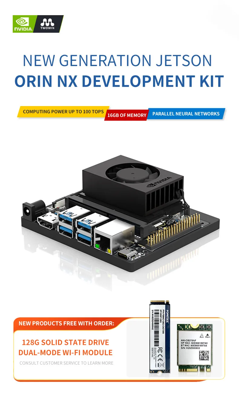AI Development Edge Computing NVIDIA Jetson Orin Nx 8GB16gb Carrier Core Board Module Developer ...