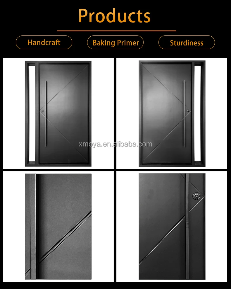Bulletproof Front Exterior Big Automatic Iron Doors Exterior Modern ...
