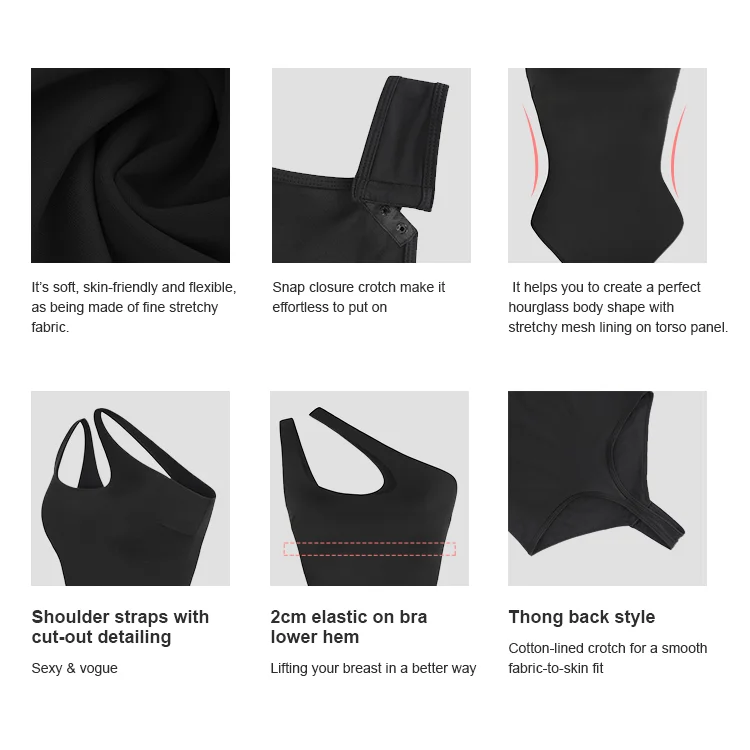 Slander Shoulder Fitness Bodysuit - Tummy Control Shapewear