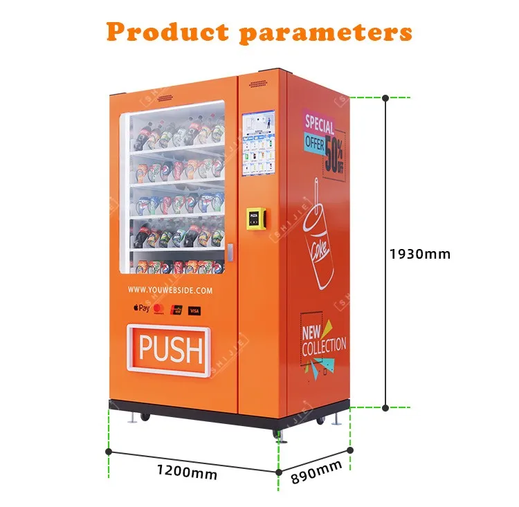 Cashless Japanese Vending Machine Qr Code Touch Screen Drinks And Snack ...
