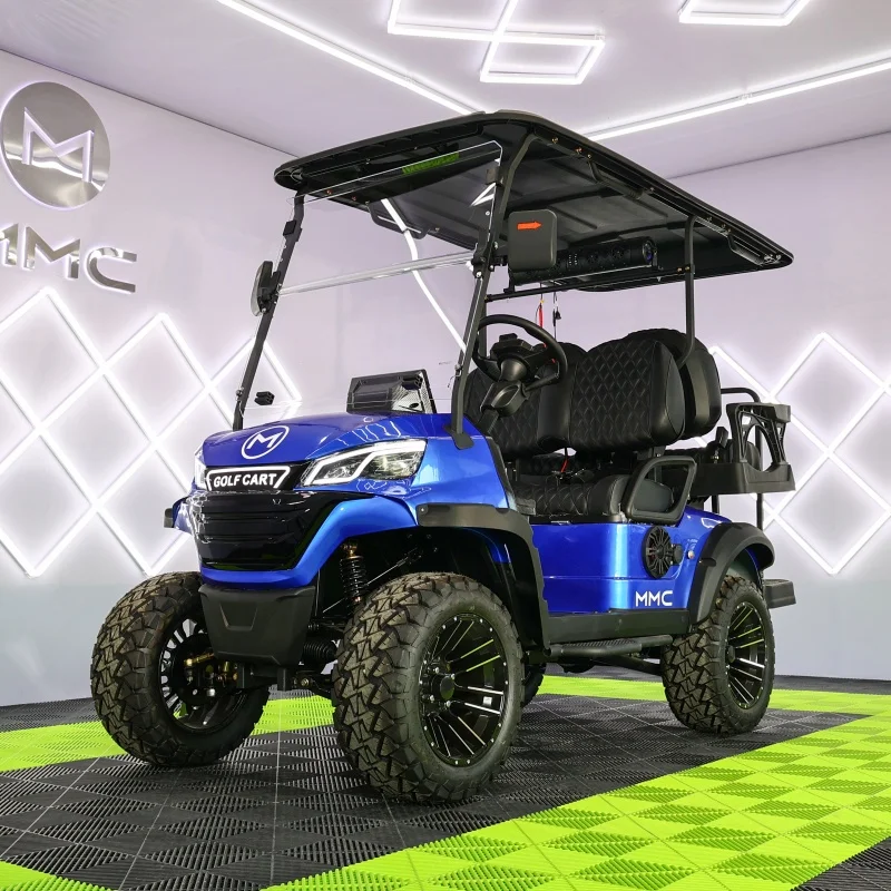 Electric 72V New Energy Adult Street 7500W Luxury 4WD Golf Cart 14" Off ...