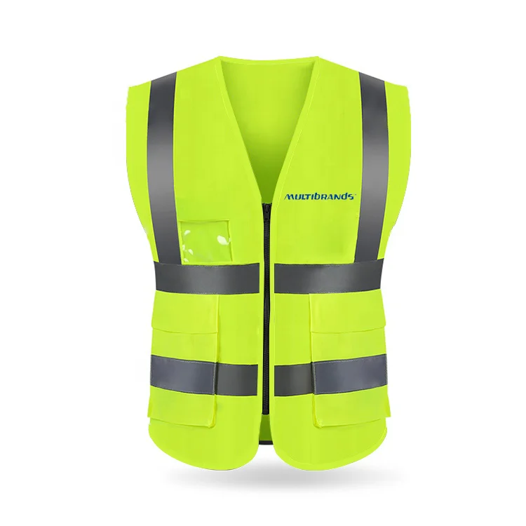 Safety Uniform HI-VIS Vest Custom Logo Polyester Reflective Safety Vest ...