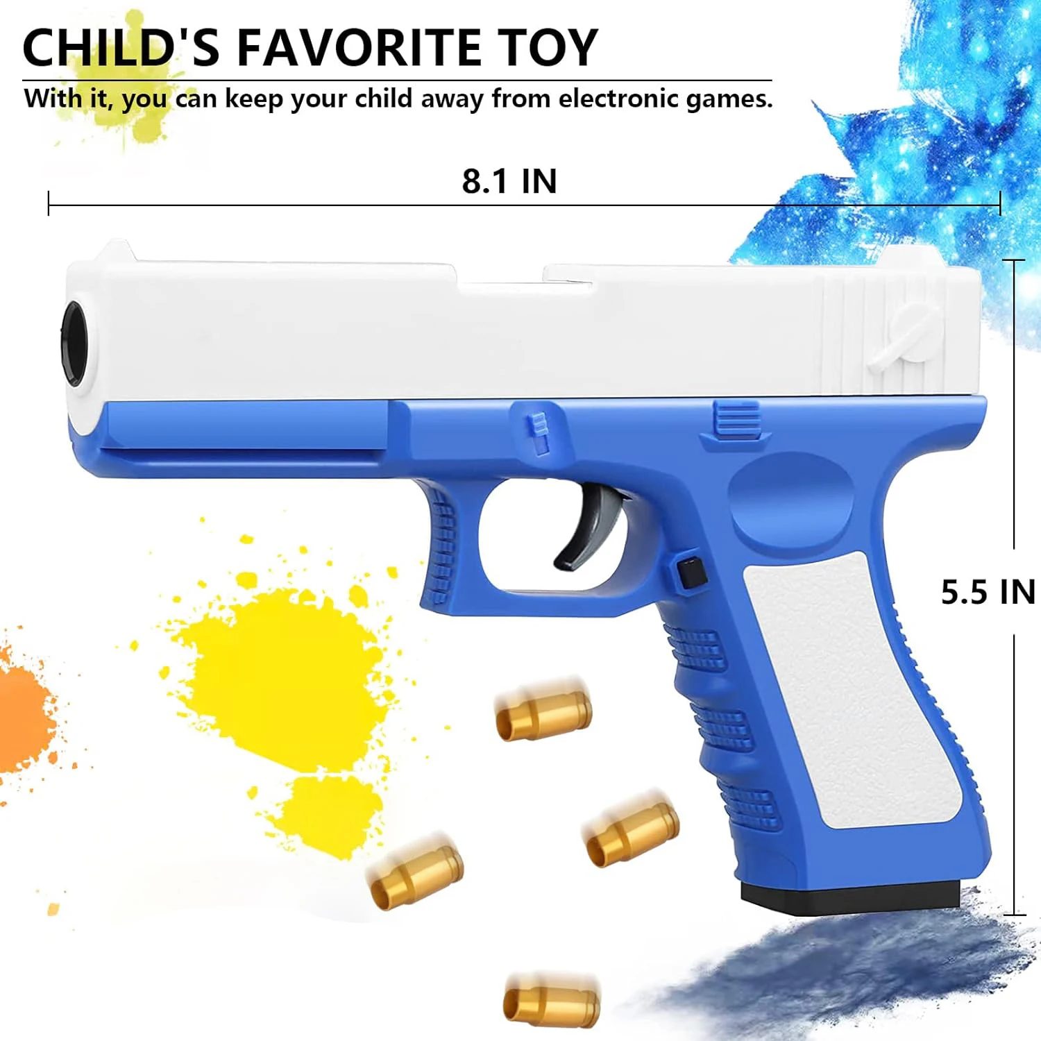 Shooting Game Toy Guns For Adults Kids Soft Bullet Blaster Gun Pistol ...