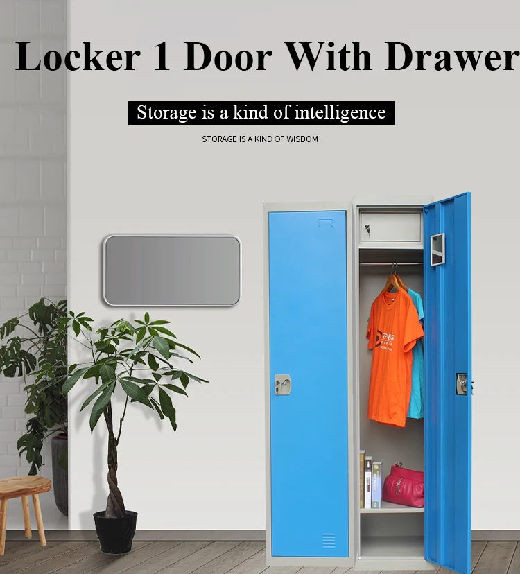Modern Simple Design Single Door Locker Metal Steel Wardrobe In Student ...