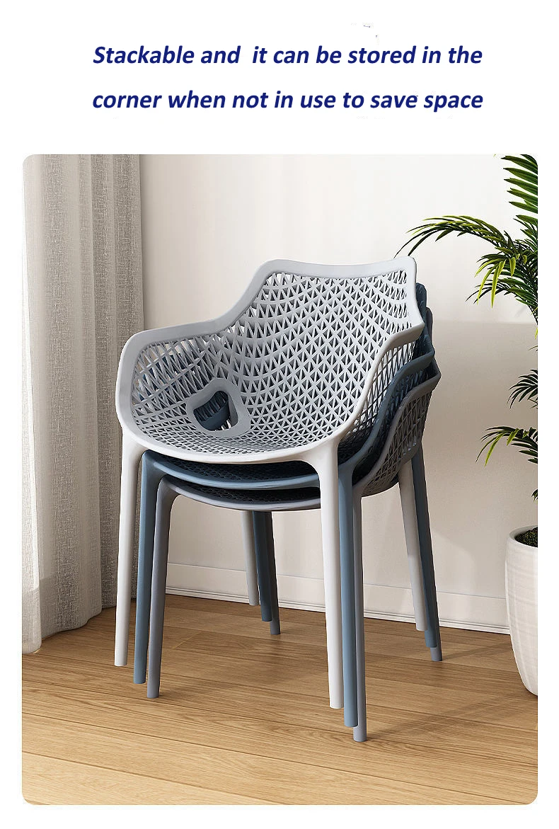 Hot Sell Chair Black Gray Pp Stackable Outdoor Cafe Air Garden Dining ...