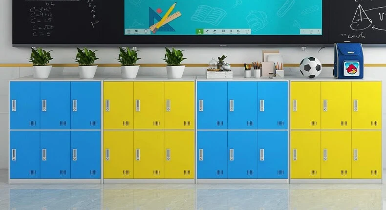 Metal Mini Locker Toy 6 Door Classroom Locker Changing Room Steel ...