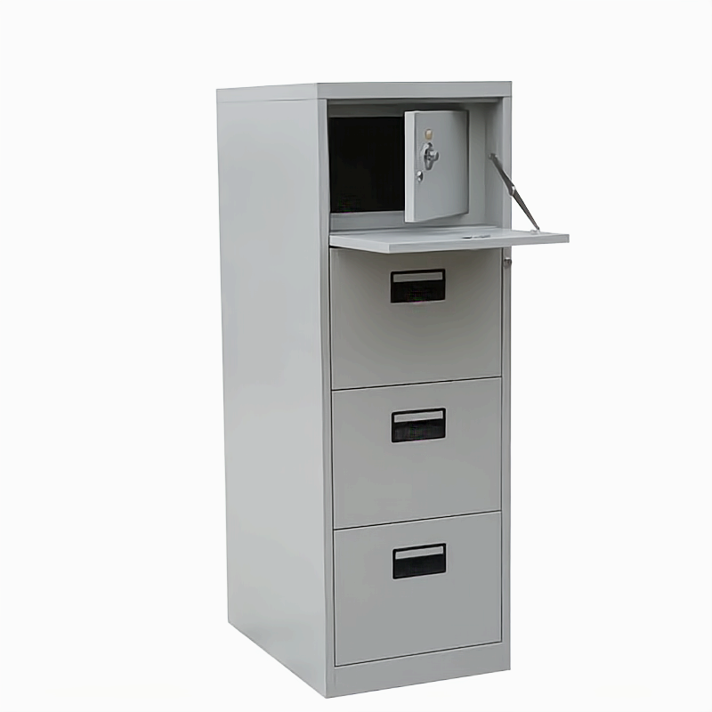 Metal Lockable Office 4 Drawer Steel File Cabinet With Safe Vault - Buy ...
