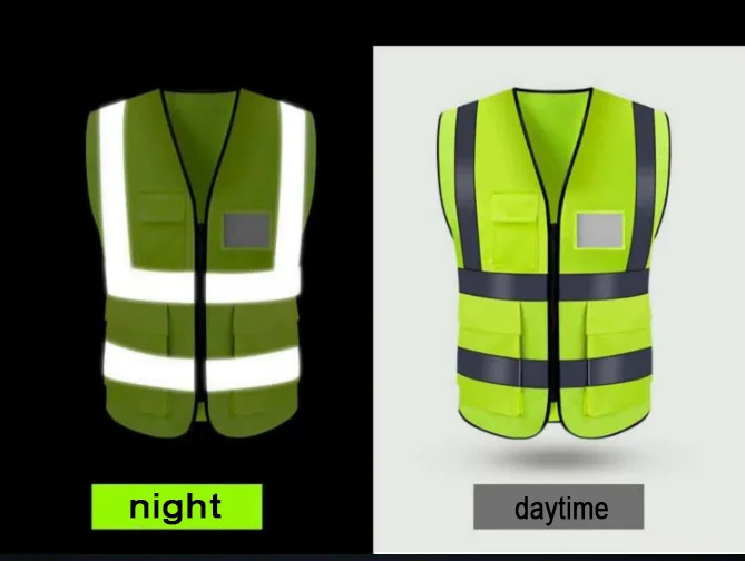 PPE Work Wear High Vis Reflective Safety Vest Construction Apparel ...