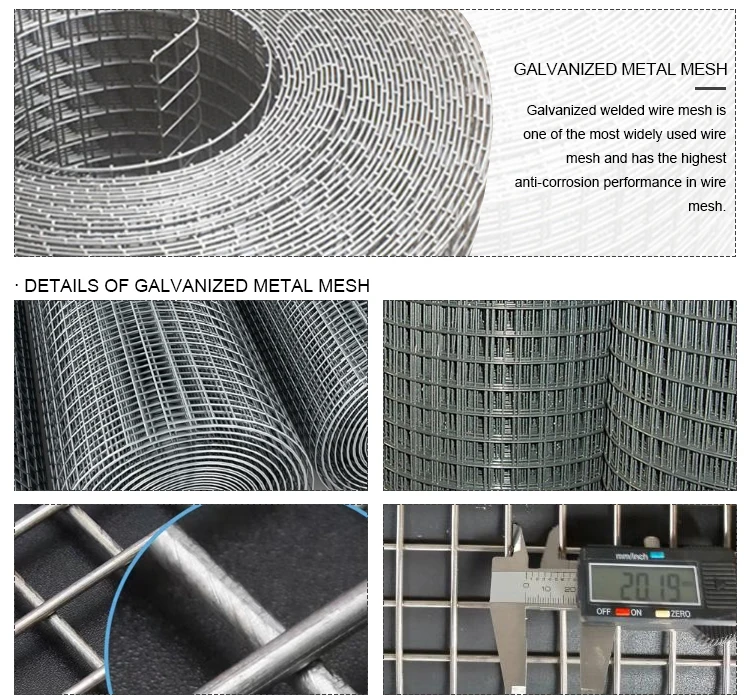 Hot Dipped Galvanized Fencing Netting 10 Gauge Steel Welded Wire Mesh ...