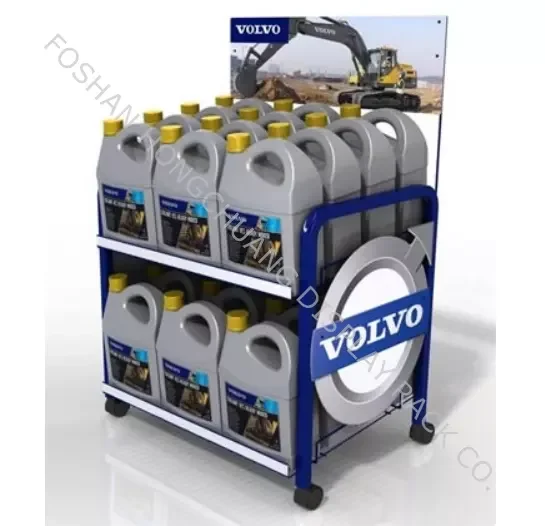 Custom Floor Standing Motorcycle Lubricants Engine Oil Display Rack ...