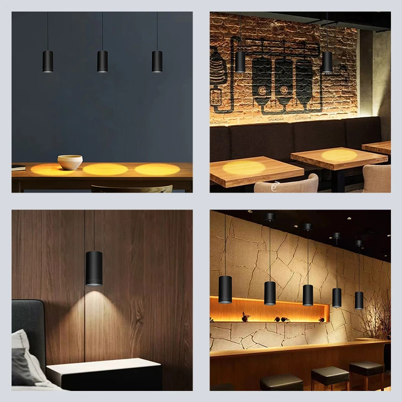 Aluminum Zoomable Surface Mounted Ceiling Spotlight Cylinder Hanging ...