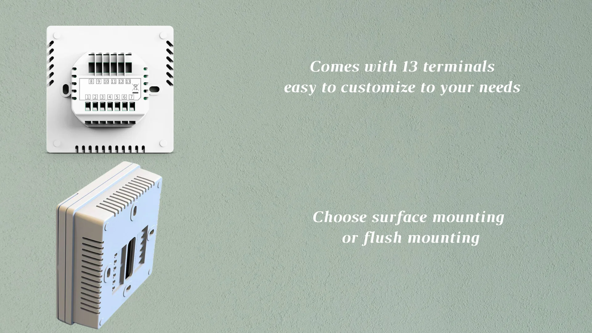 RS485 Modbus Smart AC Programmable Thermostat, 3-Speed Fan Control, OEM