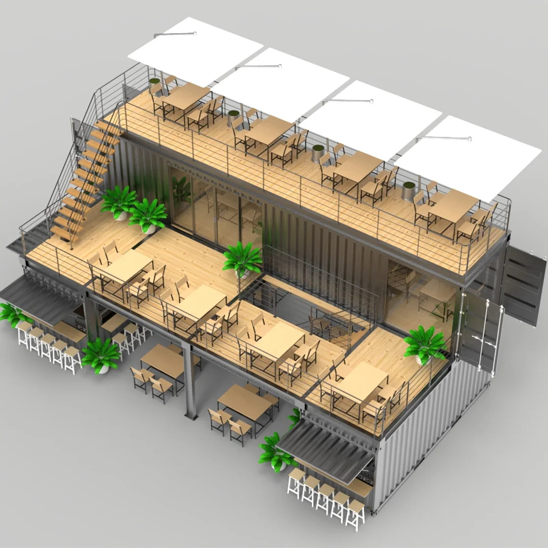 Factory Prices Container Restaurant Fully Assembled Modular Double ...