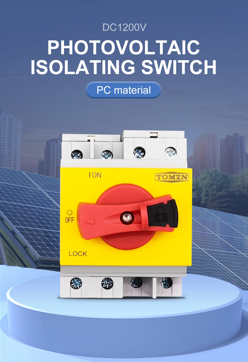 TOMZN 4P PV DC 1200V 32A Solar Isolator - Reliable Control