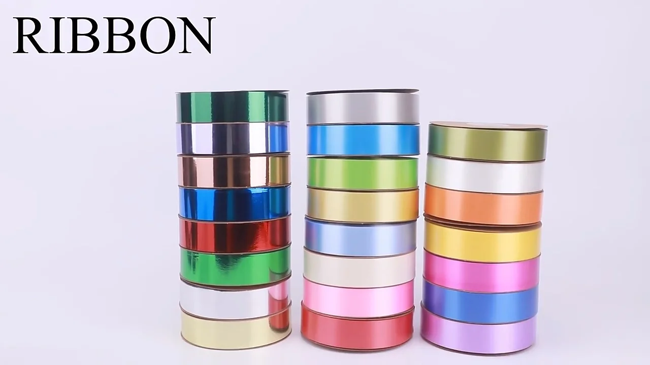 Decoration Party Gift Box Packaging Solid Pp Ribbon Wide Customized ...