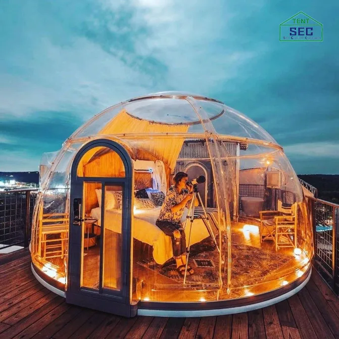 Hot Selling New Design Hotel Polycarbonate Dome Tent Modular Prefab Pc Crystal Bubble Dome House ...
