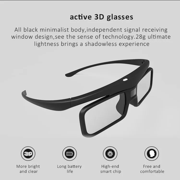 DLP Link 3D Glasses - Compatible with Acer & Benq Projectors